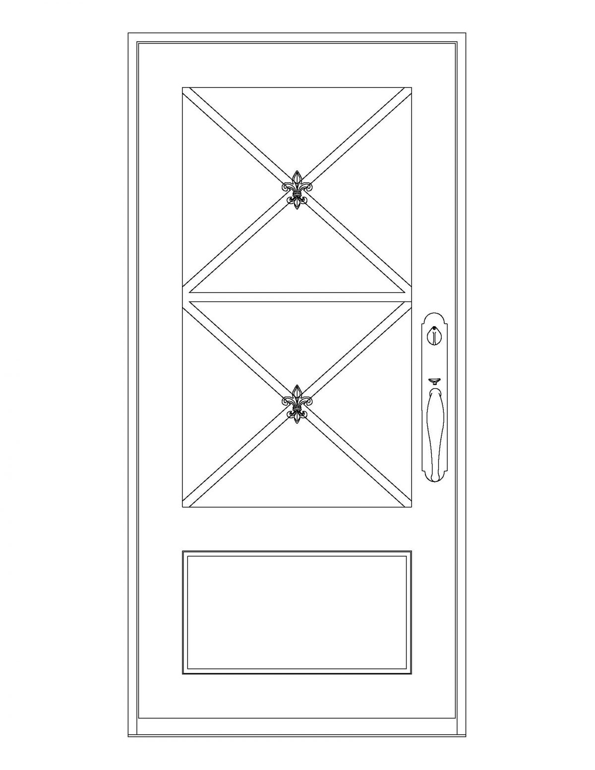 Single Straight Top Door | Premier Iron Doors